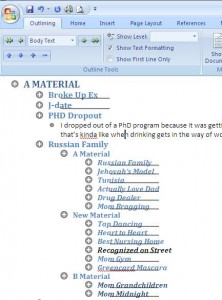Organizing Jokes Using Microsoft Word Outline View - Ben Rosenfeld